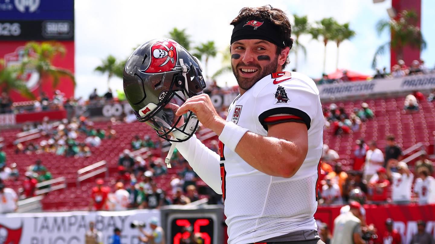 Here’s why Baker Mayfield is the Bucs’ Walter Payton Man of the Year ...