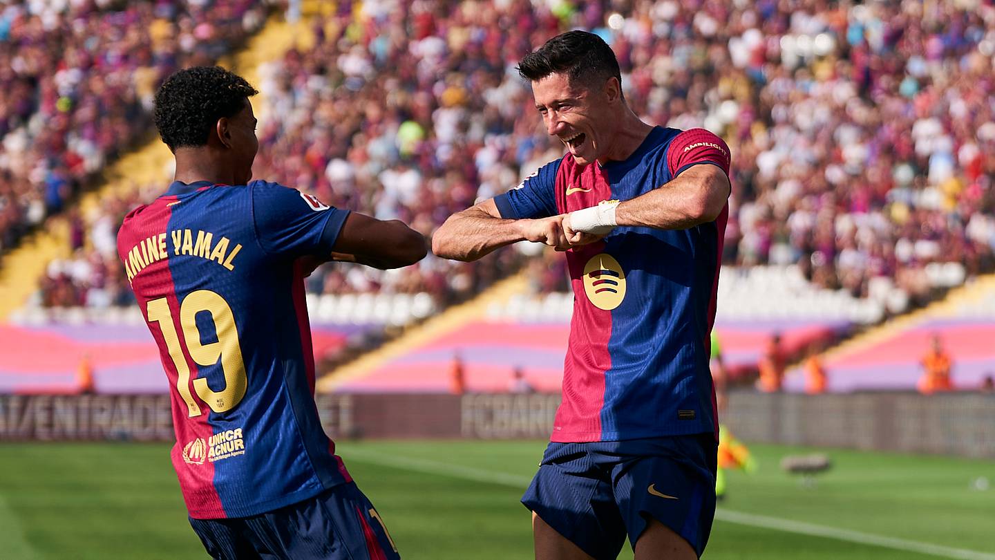 FC Barcelona's star forward praises club sensation Lamine Yamal as the ...