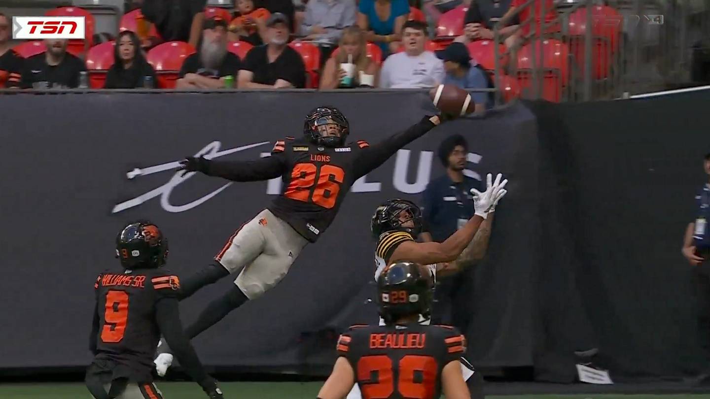 CFL Defensive Back Hauled In One of the Best Interceptions You'll Ever See