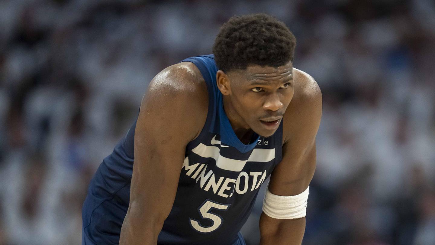 NBA Fines Anthony Edwards for Using Profane Language After Game 1 Loss ...