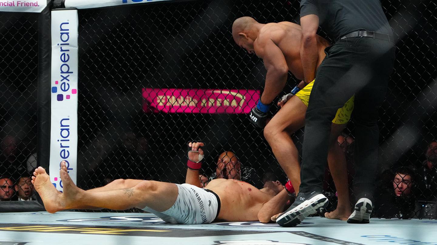 UFC 317 fighter lands hammerfist from hell on lifeless opponent
