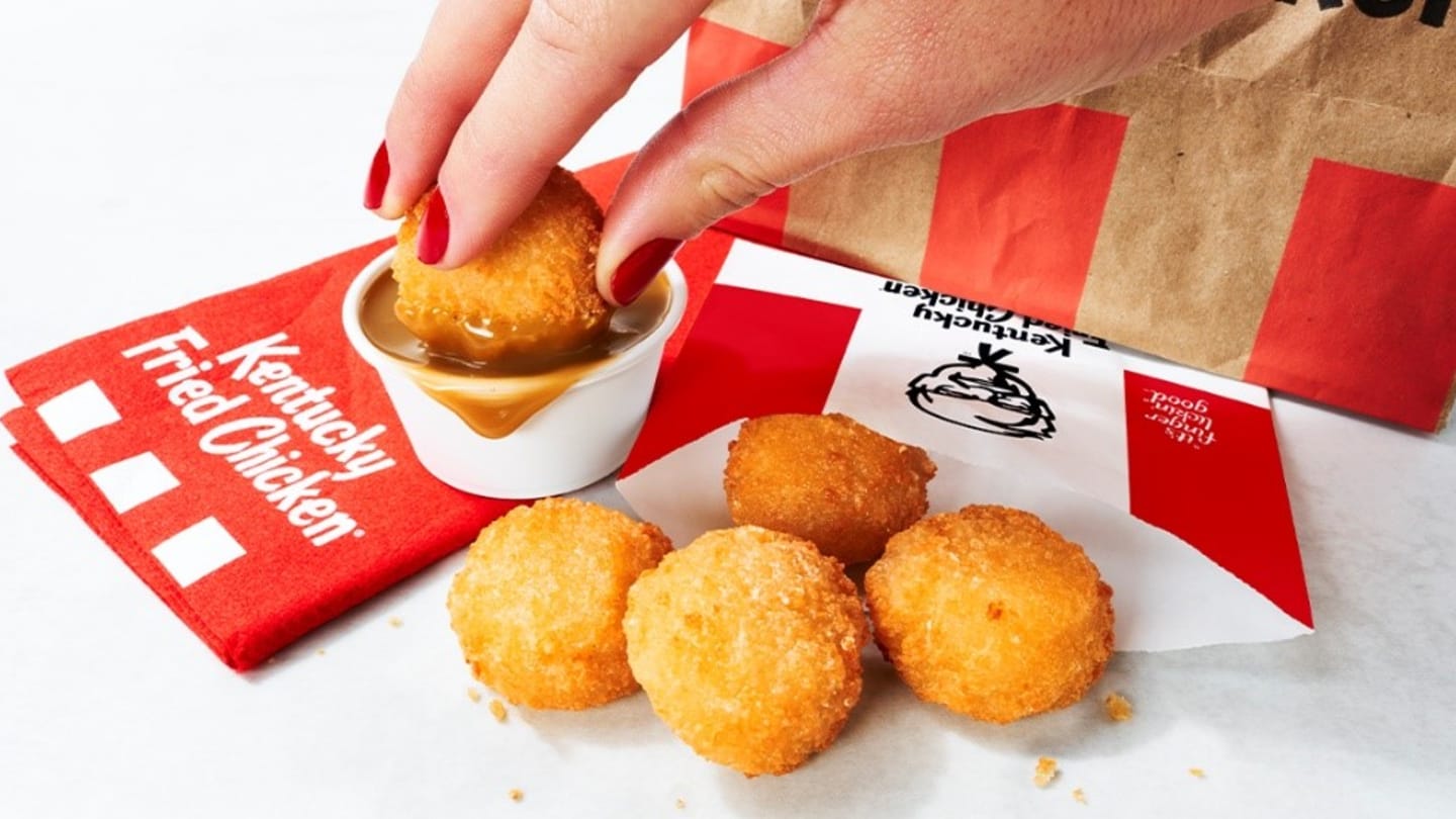 KFC Mashed Potato Poppers are the star of the Dunk It Bucket