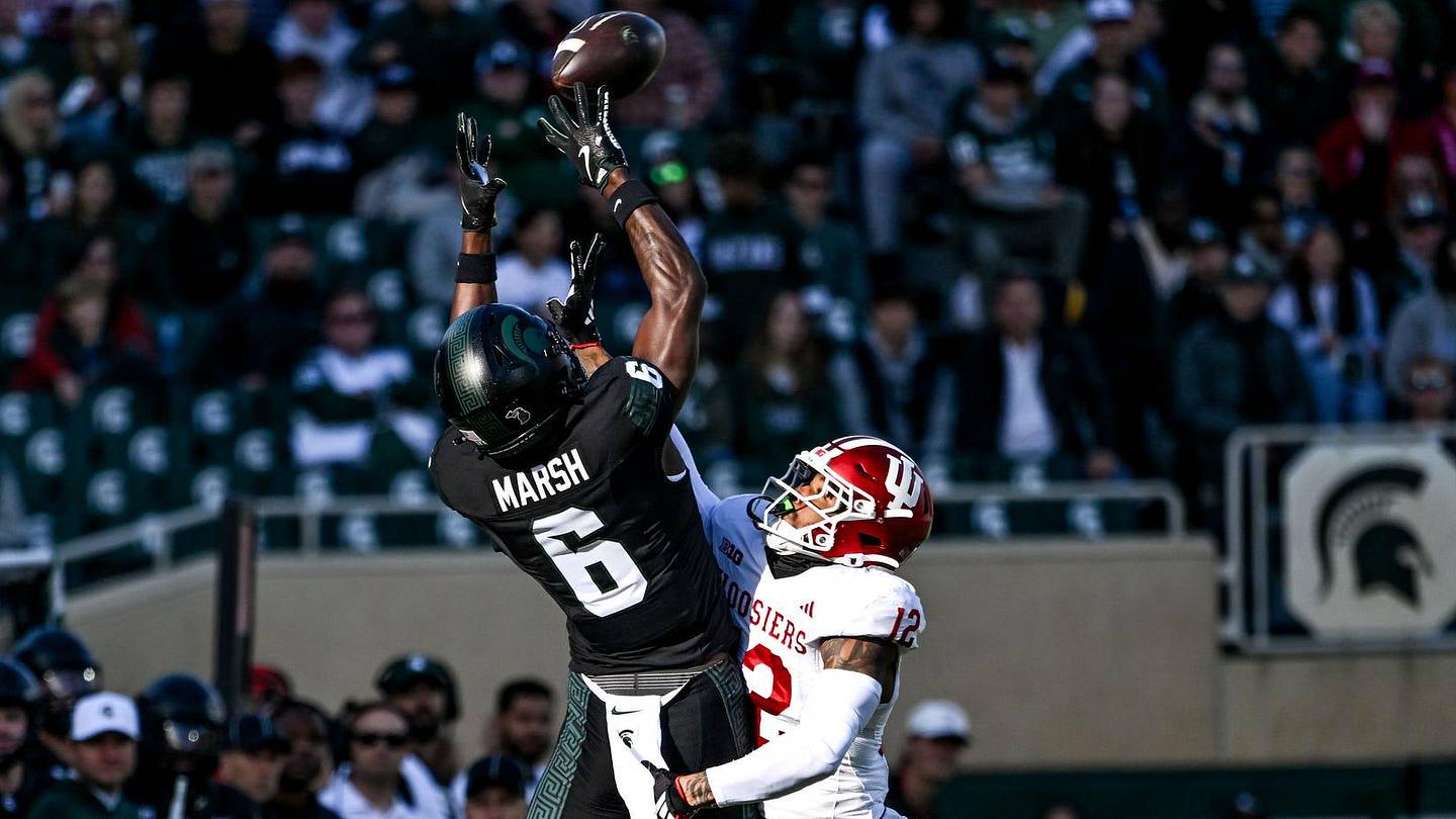 Indiana Football Lands Standout Michigan State WR in Transfer Portal