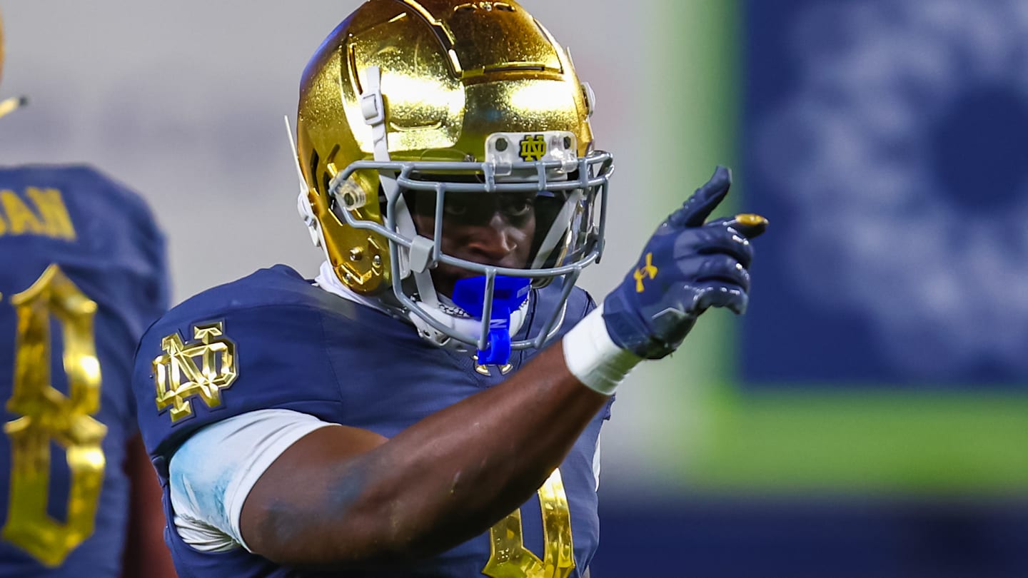 Jeremiyah Love takes it to the house and then some for first TD of 12-team CFP era