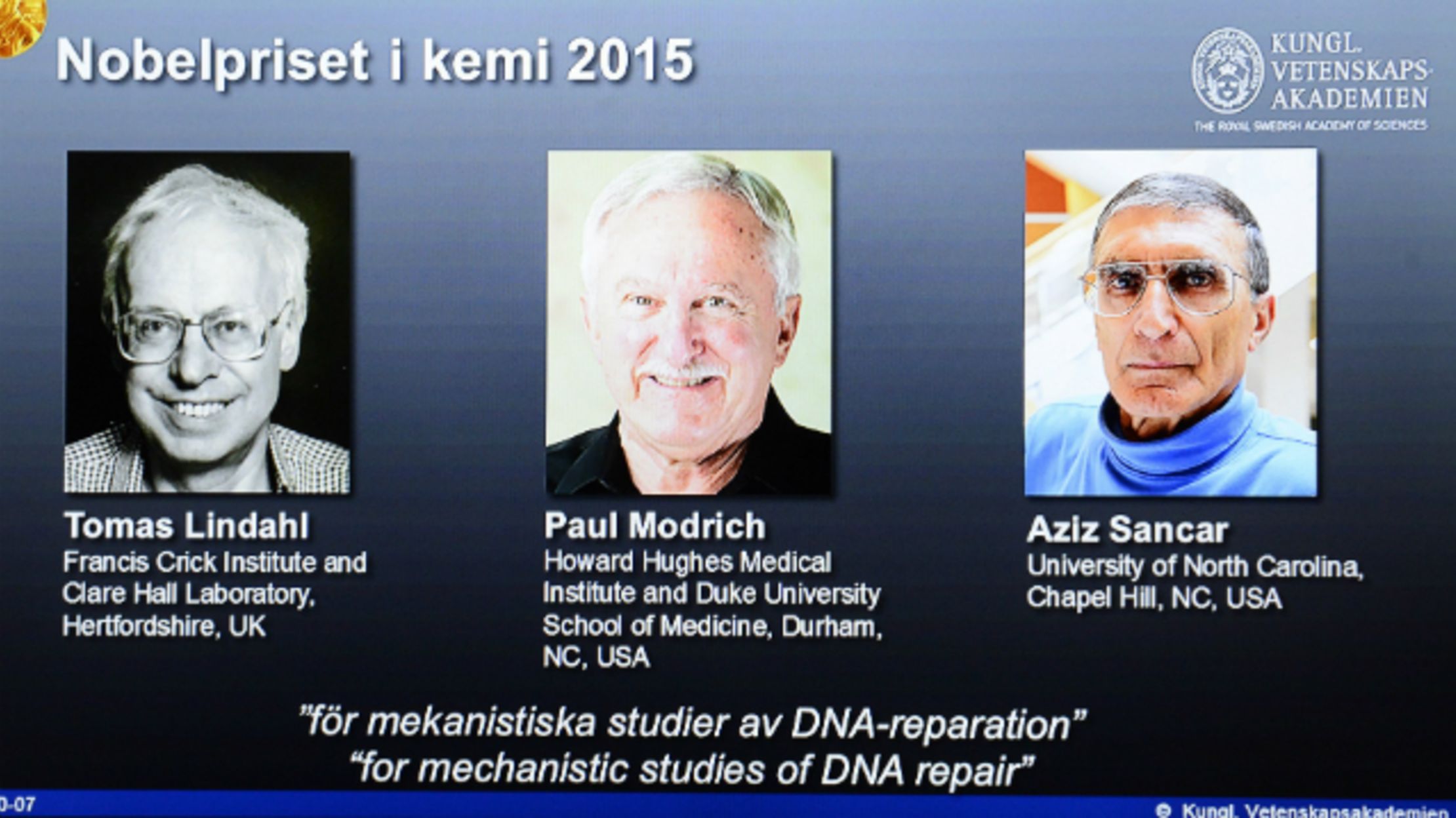 Nobel Prize In Chemistry Awarded For Dna Repair Research Mental Floss