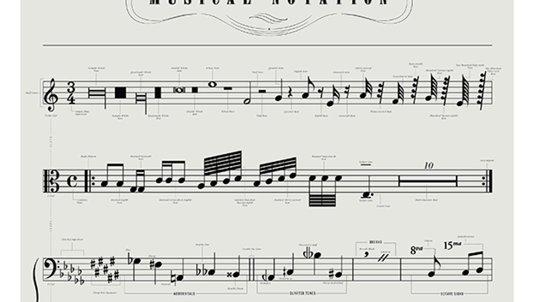A Gorgeous Guide To Musical Notation Mental Floss A Gorgeous Guide To Musical Notation Mental Floss