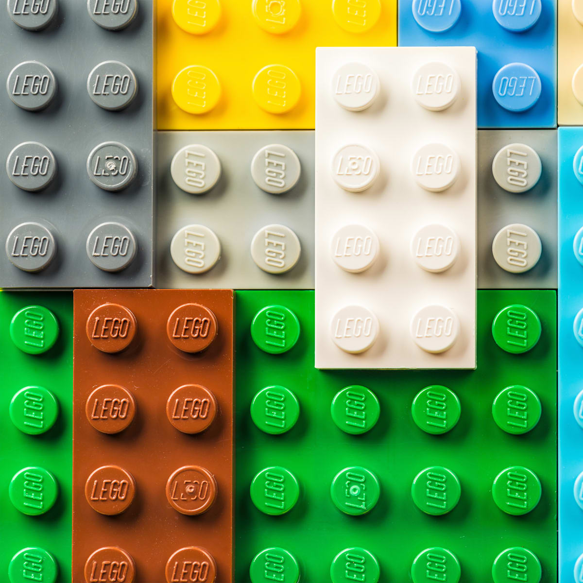 brown lego bricks