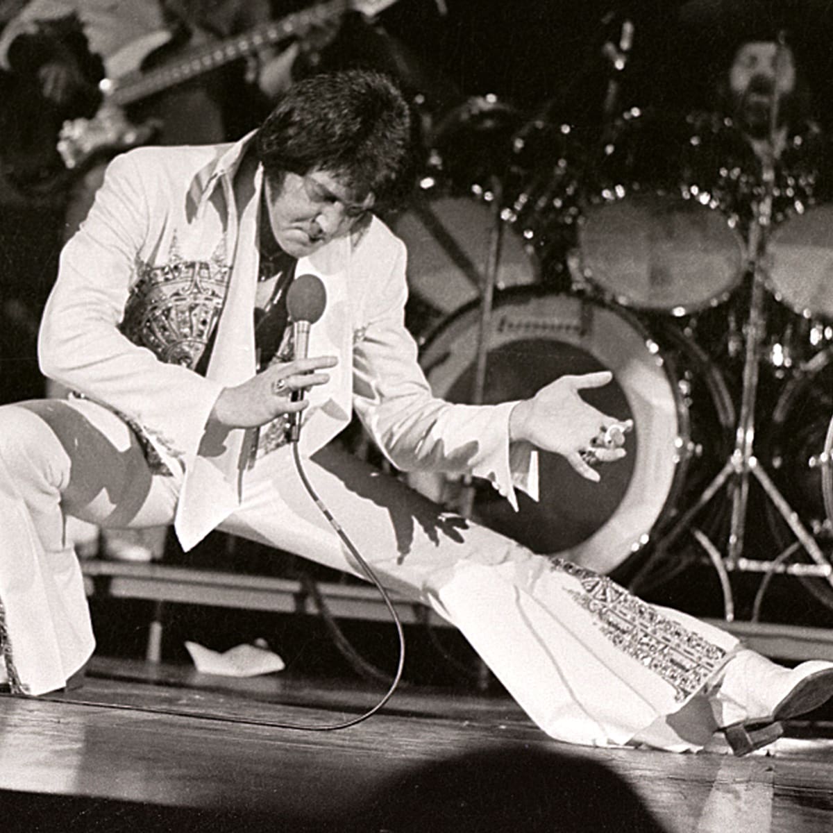 young elvis performing