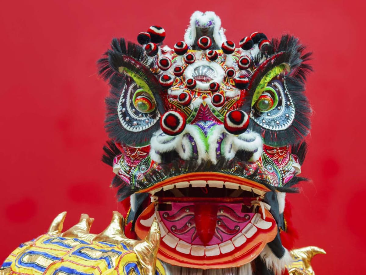 how to draw chinese lion dance