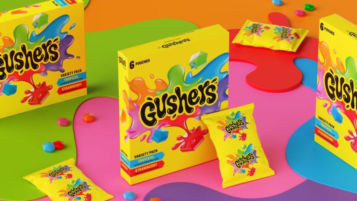 General Mills modernizes Gushers and Fruit by the Foot look