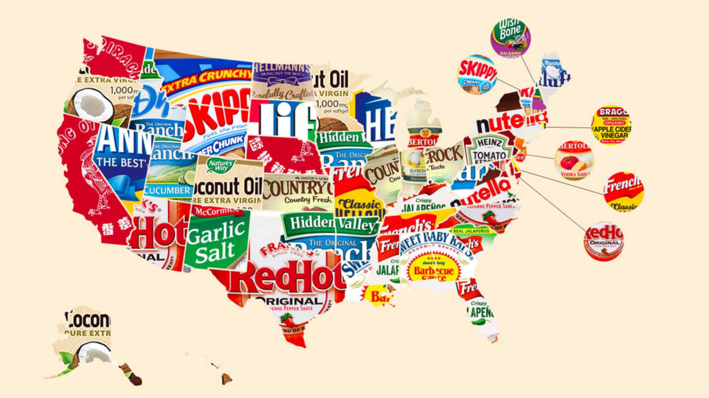 The Most Popular Condiment in Each State, Mapped