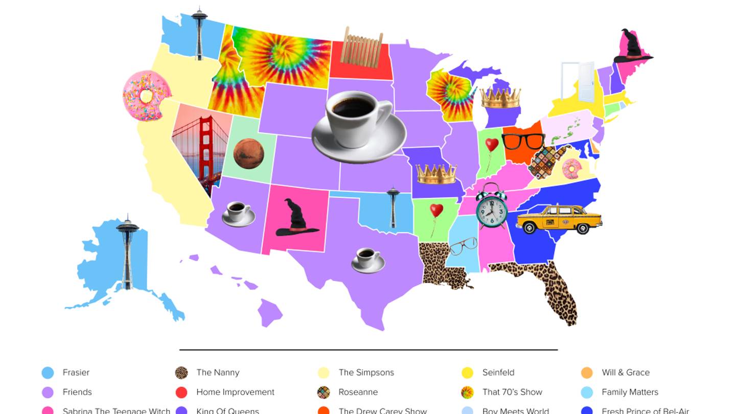 The Most Popular '90s Sitcom in Each State