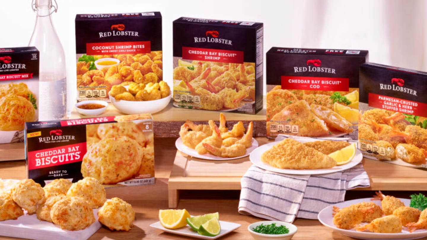 Red Lobster launches a line of frozen seafood products and fans cheer
