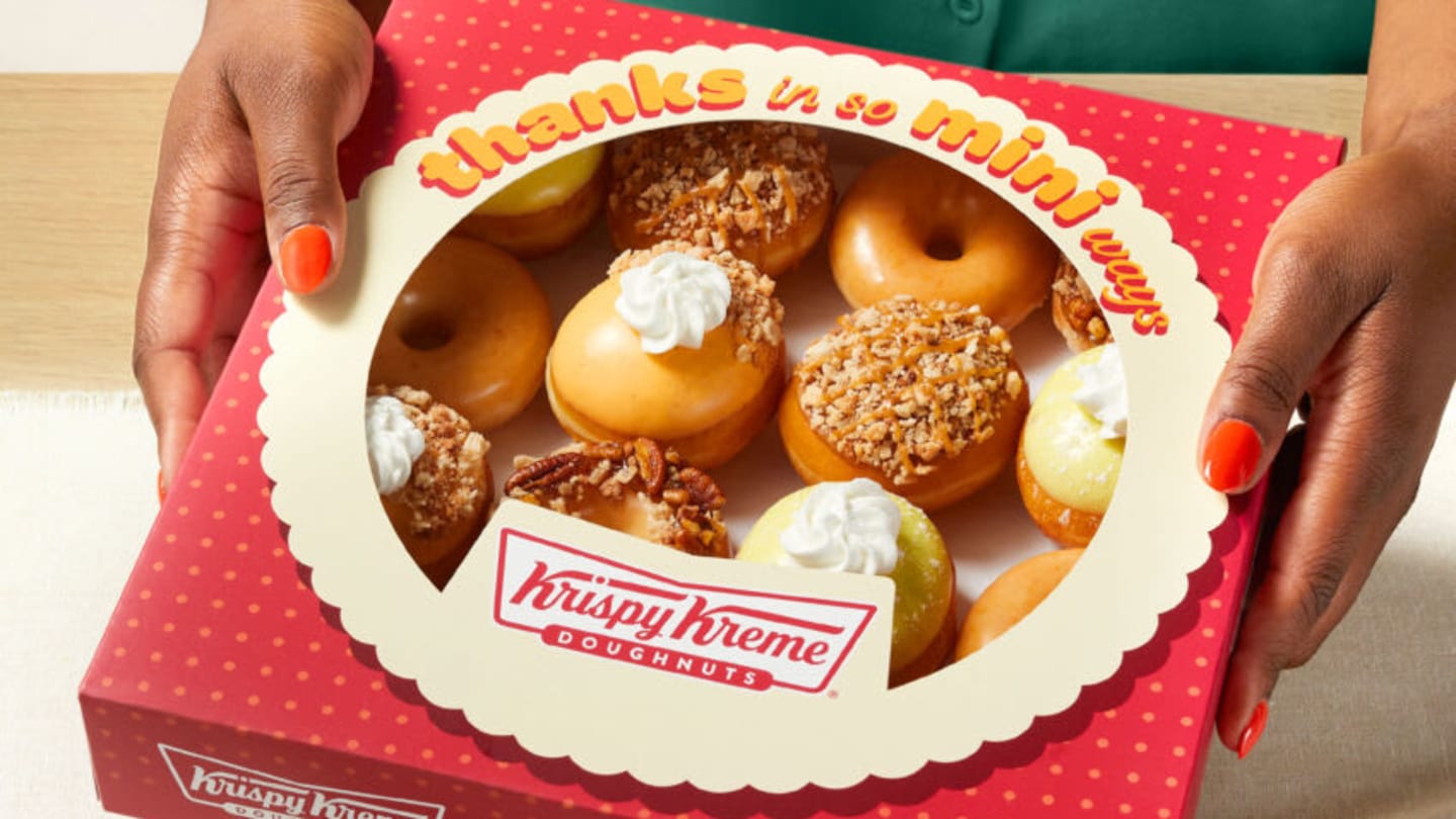 Doughnut lovers are thankful for the new Krispy Kreme mini pie doughnuts