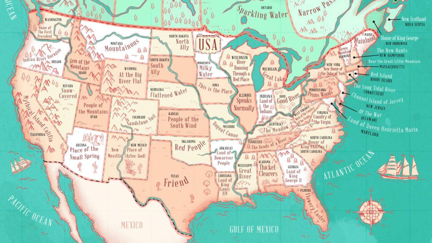 This Map Shows the Meanings of Place Names in the U.S. and Canada