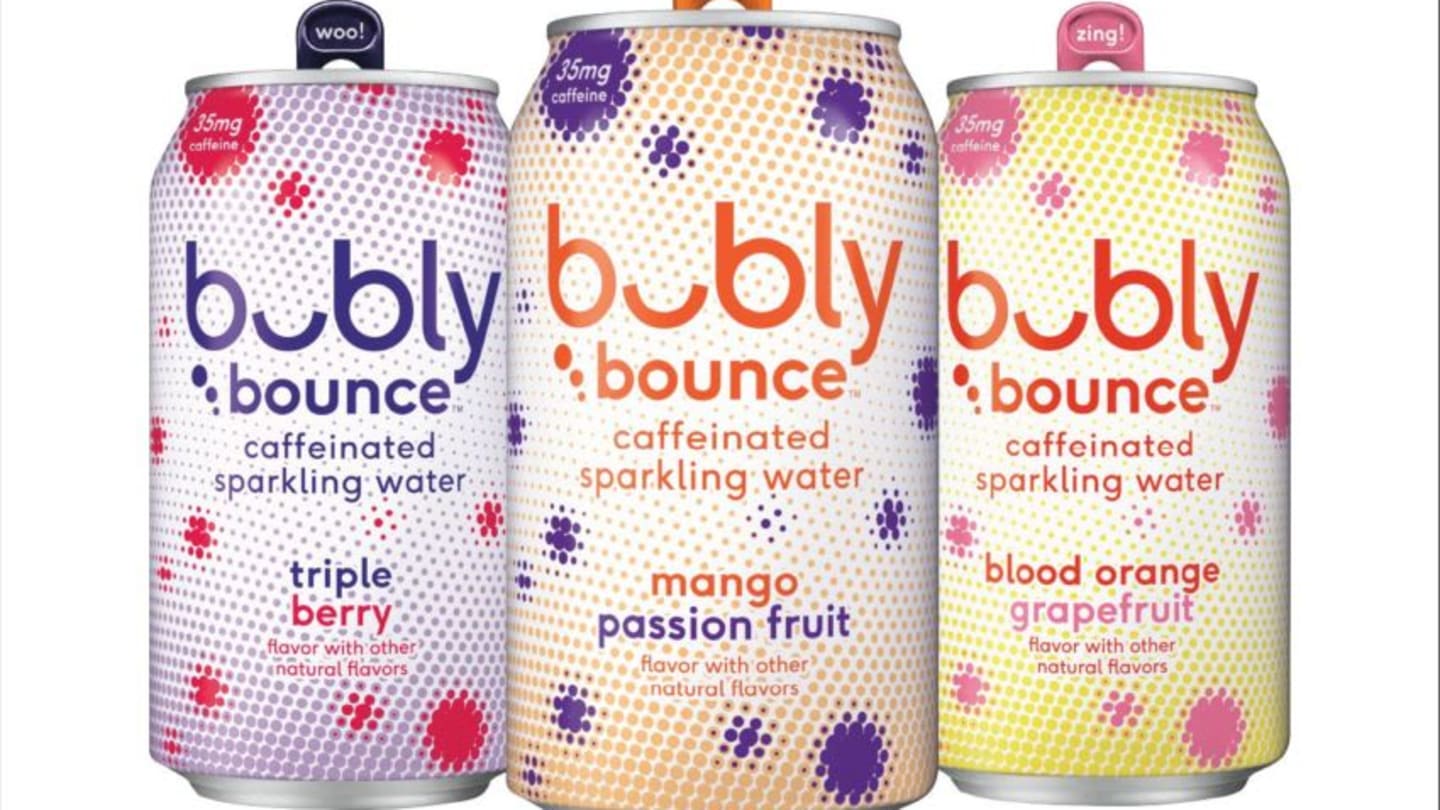 bubly bounce brings a little kick of caffeine to your refreshment
