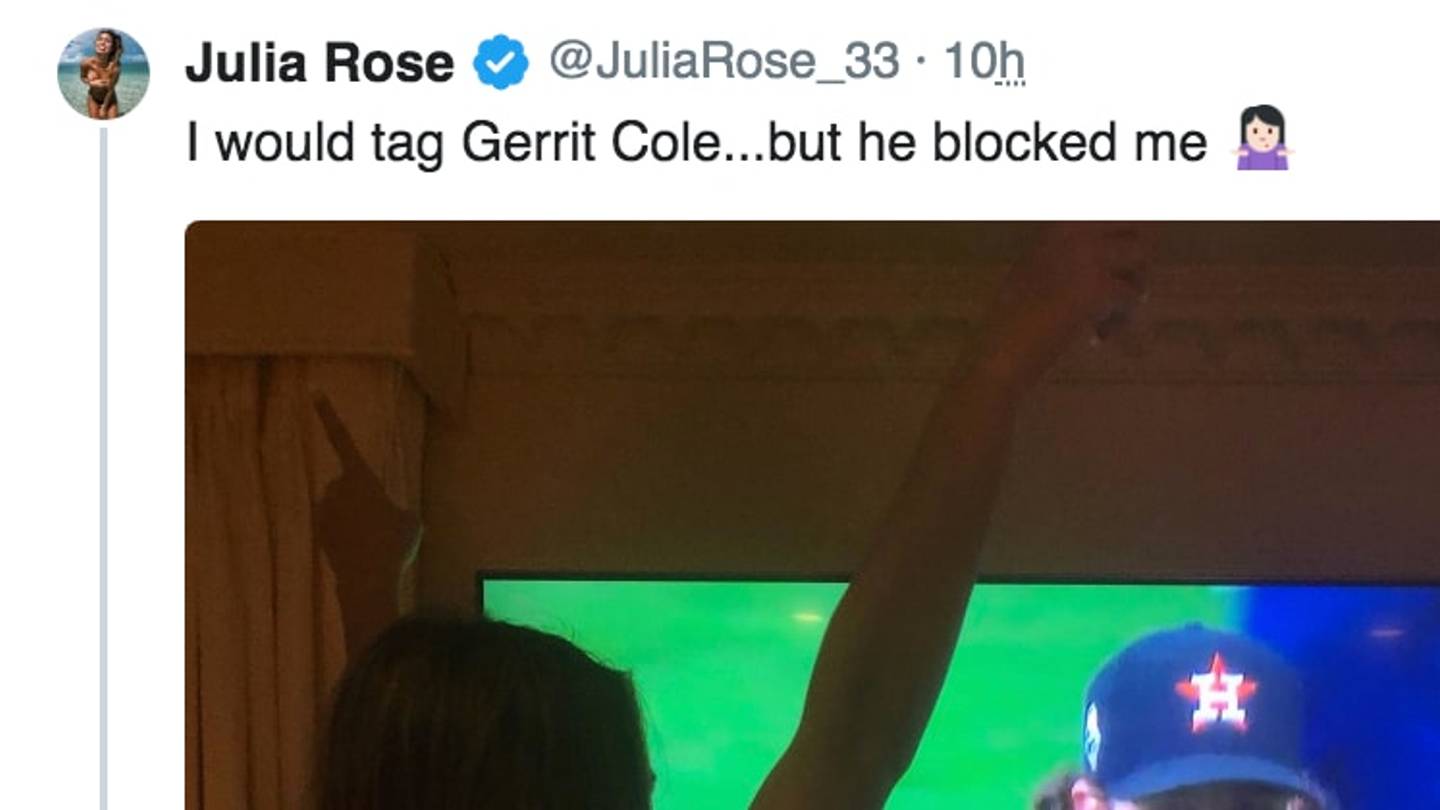World Series Flasher Exposes Herself to Gerrit Cole on TV at Home and ...