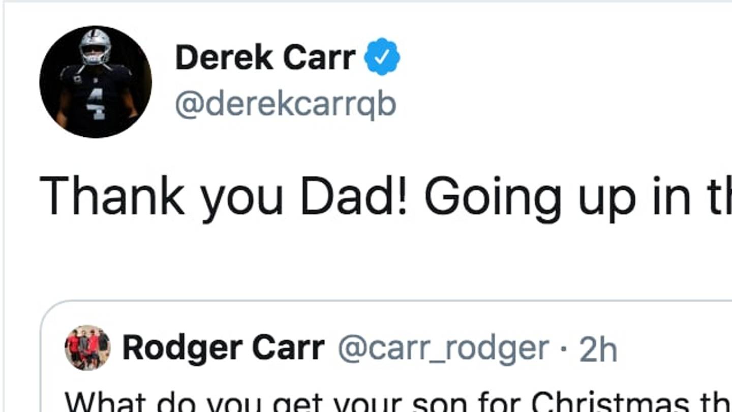 Derek Carr's Dad Gets Son Autographed Photo of Raiders Great in Awesome ...