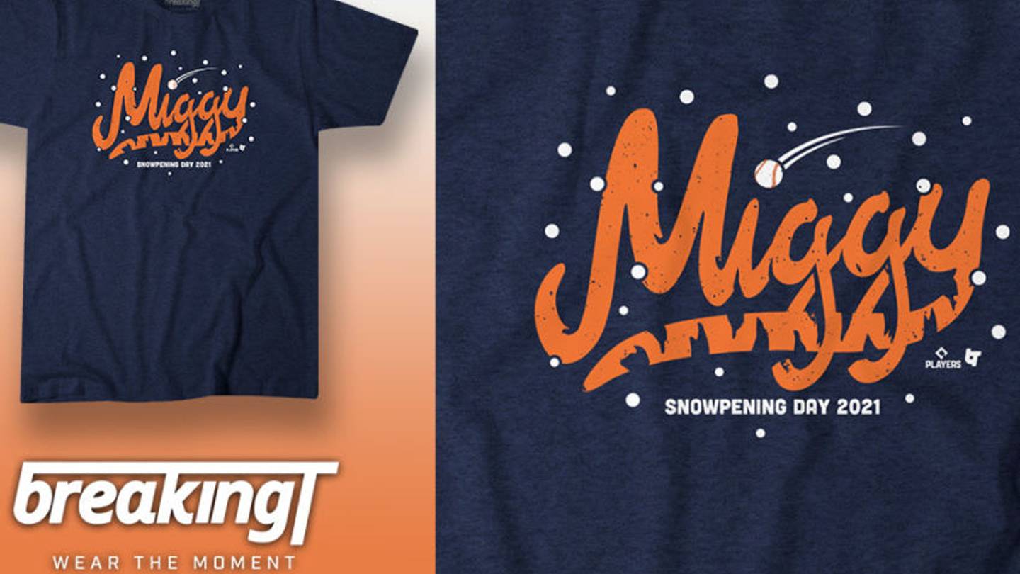 Miggy went yard in the snow and you can get a shirt of it