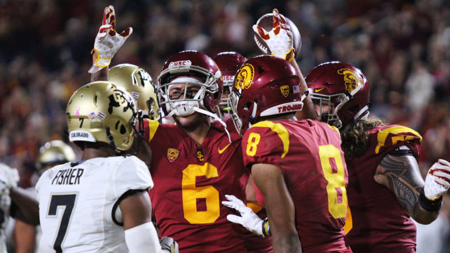 Who will lead USC football in receiving in 2019?