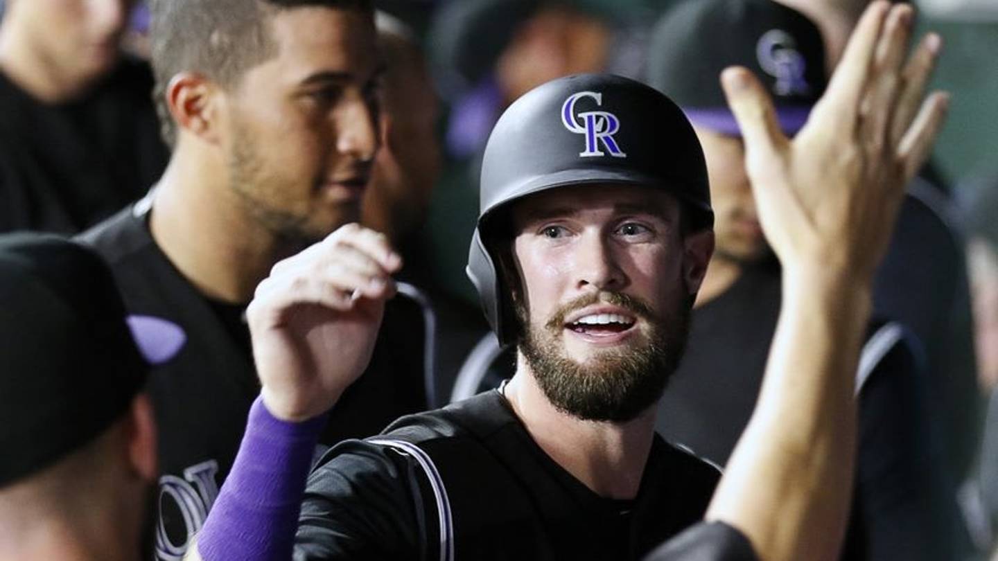 David Dahl Hits in 17th Straight Game, Ties MLB Record