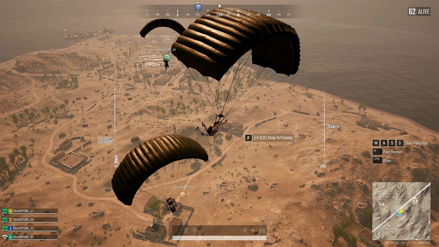 PUBG Update 6.2 Adds Parachute Follow Feature