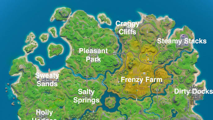 Fortnite Chapter 2 Map: All Named Locations
