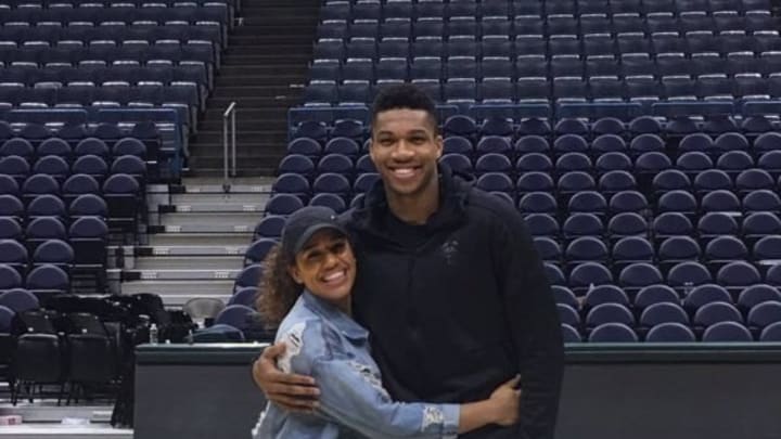 Giannis Antetokounmpo and His Girlfriend Mariah Riddlesprigger Throw a ...