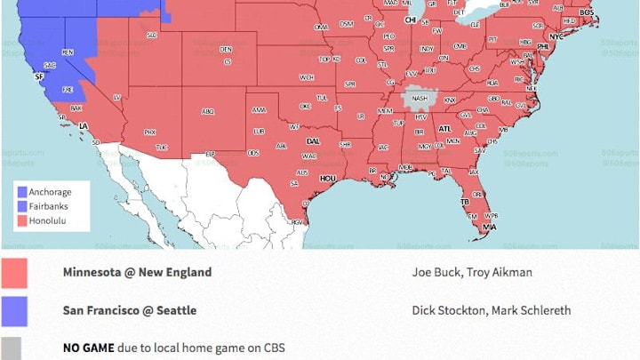 NFL coverage map 2018: TV schedule Week 13