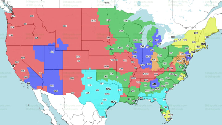 NFL Week 1: TV Schedule and Broadcast Map