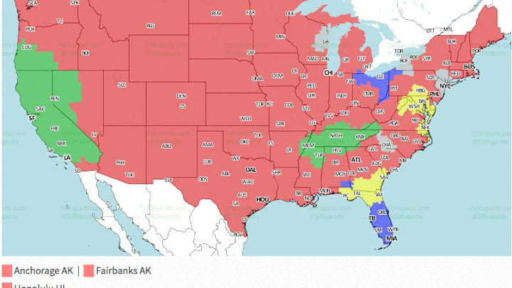 NFL Week 3: Broadcast map
