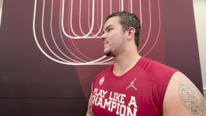 Watch: Oklahoma OL Jake Maikkula Auburn Postgame Interview