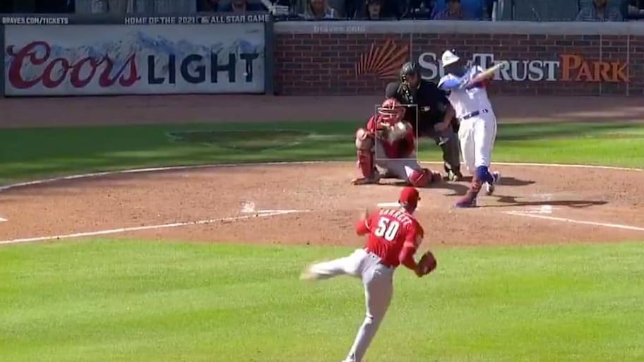 VIDEO: Ronald Acuña Bat Flips and Talks Smack to Ump on Game-Tying ...