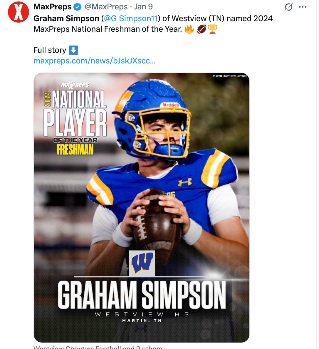 Why Oklahoma Quickly Offered 2028 QB Prospect Graham Simpson