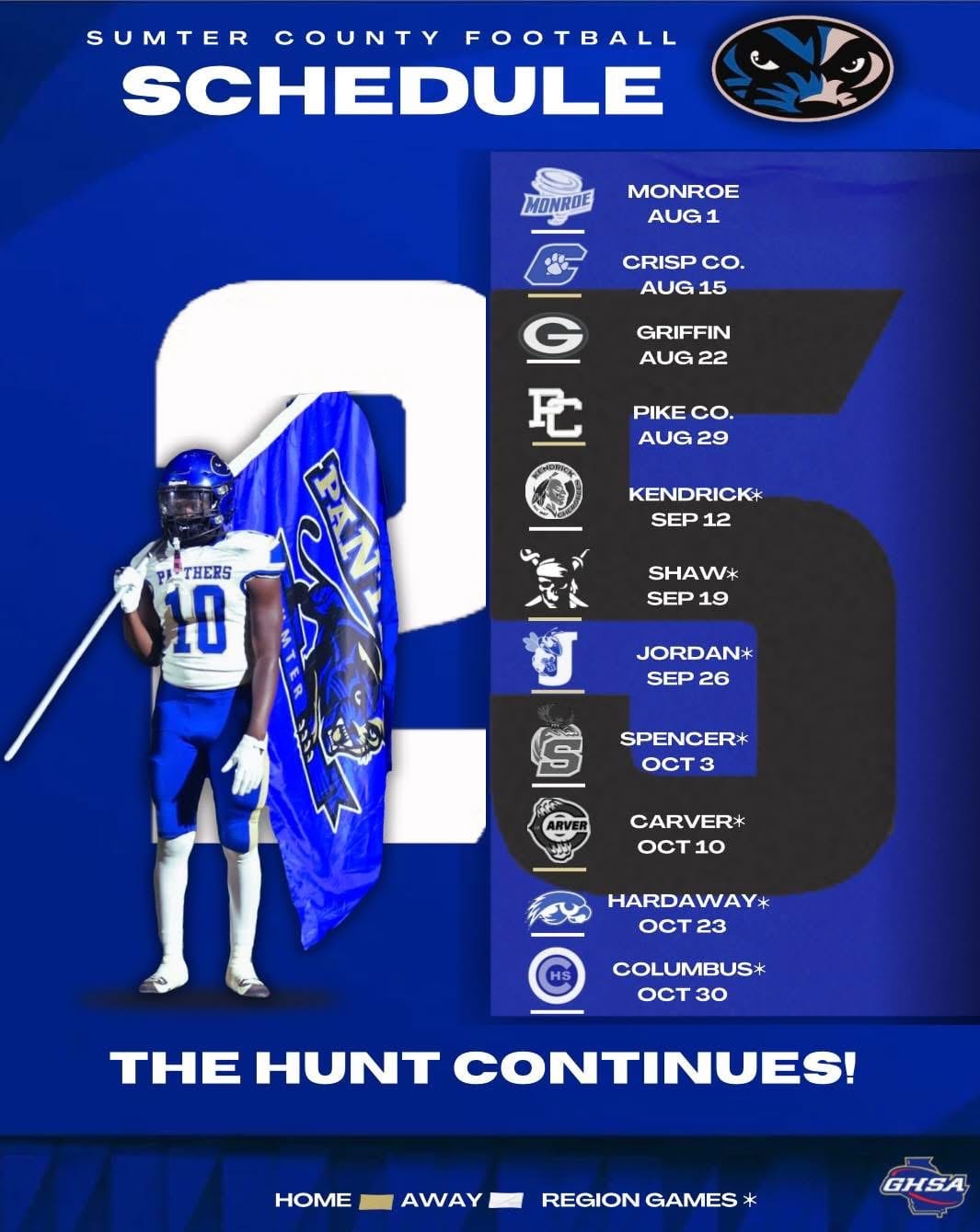 Georgia high school football: Sumter County announces 2025 schedule
