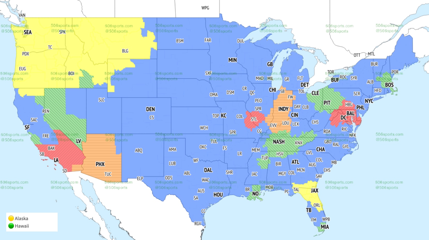 NFL TV Coverage Map Week 6: Full Breakdown of CBS, Fox Broadcasts