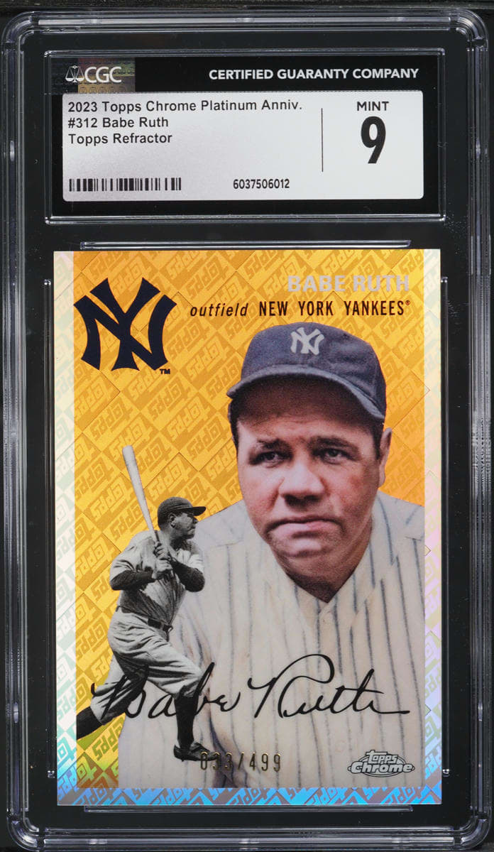 babe ruth baseball card pull