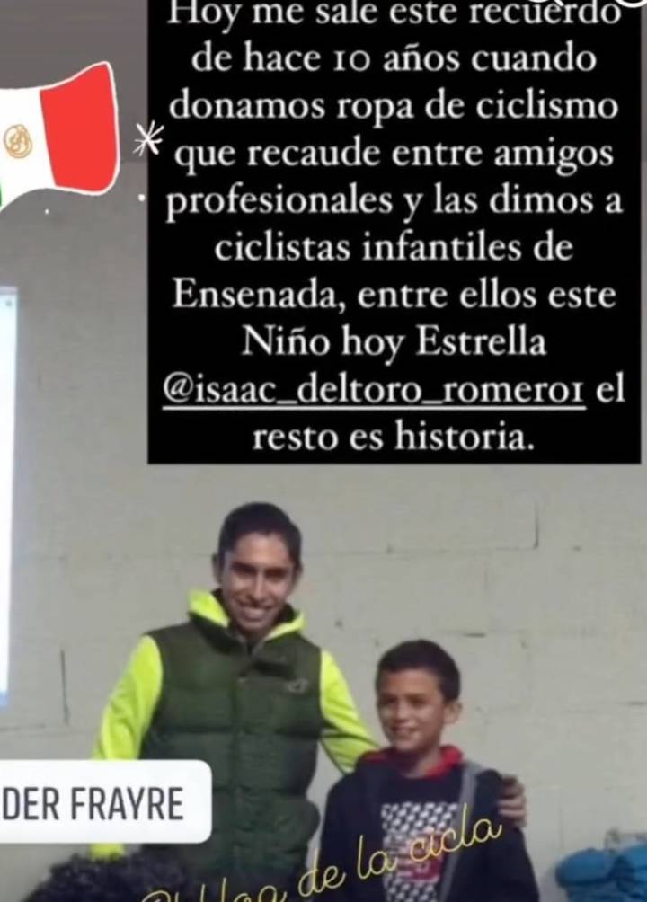 La donación de Éder Frayre que inspiró a Isaac del Toro.