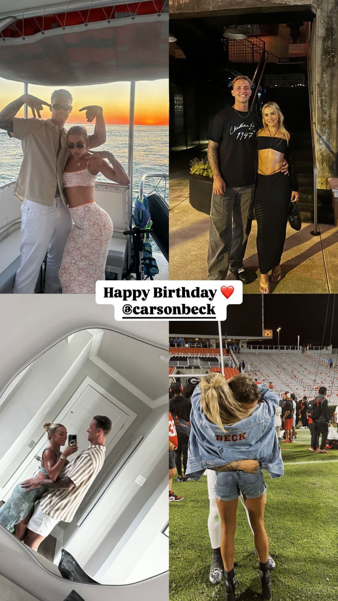 Hanna Cavinder wishes Carson Beck happy birthday with bombshell photodump