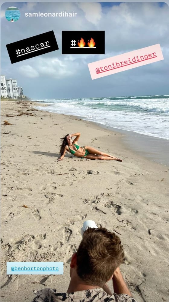 NASCAR driver Toni Breidinger shares unglamorous part of bikini shoot