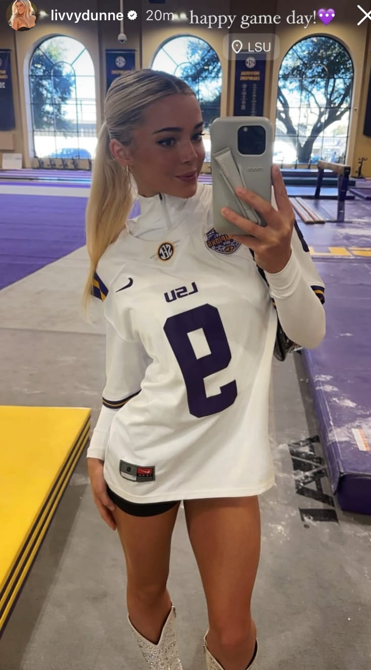 Livvy Dunne's jersey banger unintentionally trolls LSU football