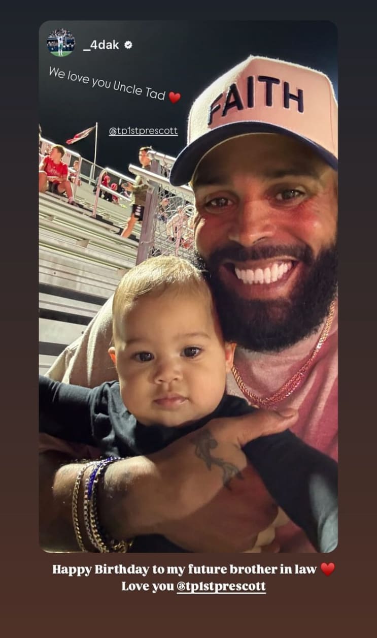 Dak Prescott’s older brother looks just like him in ‘uncle’ pose