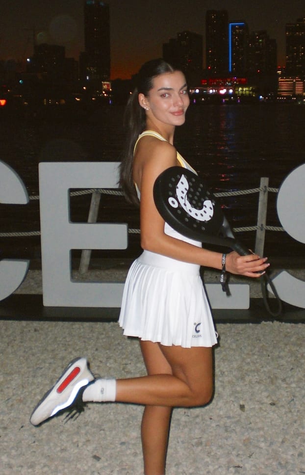 Toni Breidinger stuns in minidress fits while struggling at pickleball ...