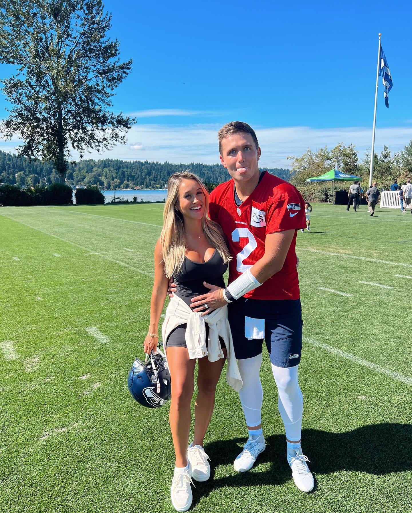 Drew Lock's wife Natalie swoons over Giants QB's breakout performance