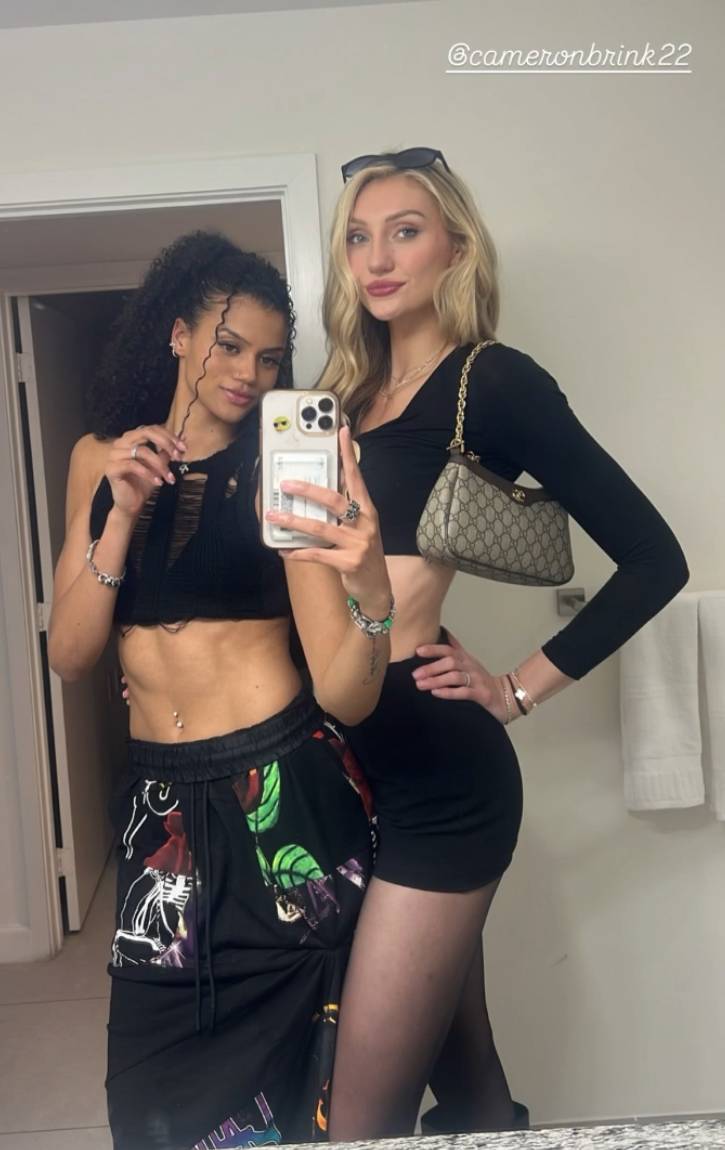 Cameron Brink crushes tiny miniskirt fit for night out with WNBA ...
