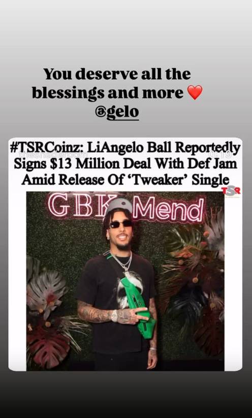 LiAngelo Ball's girlfriend Nikki Mudarris swoons over $13M record deal