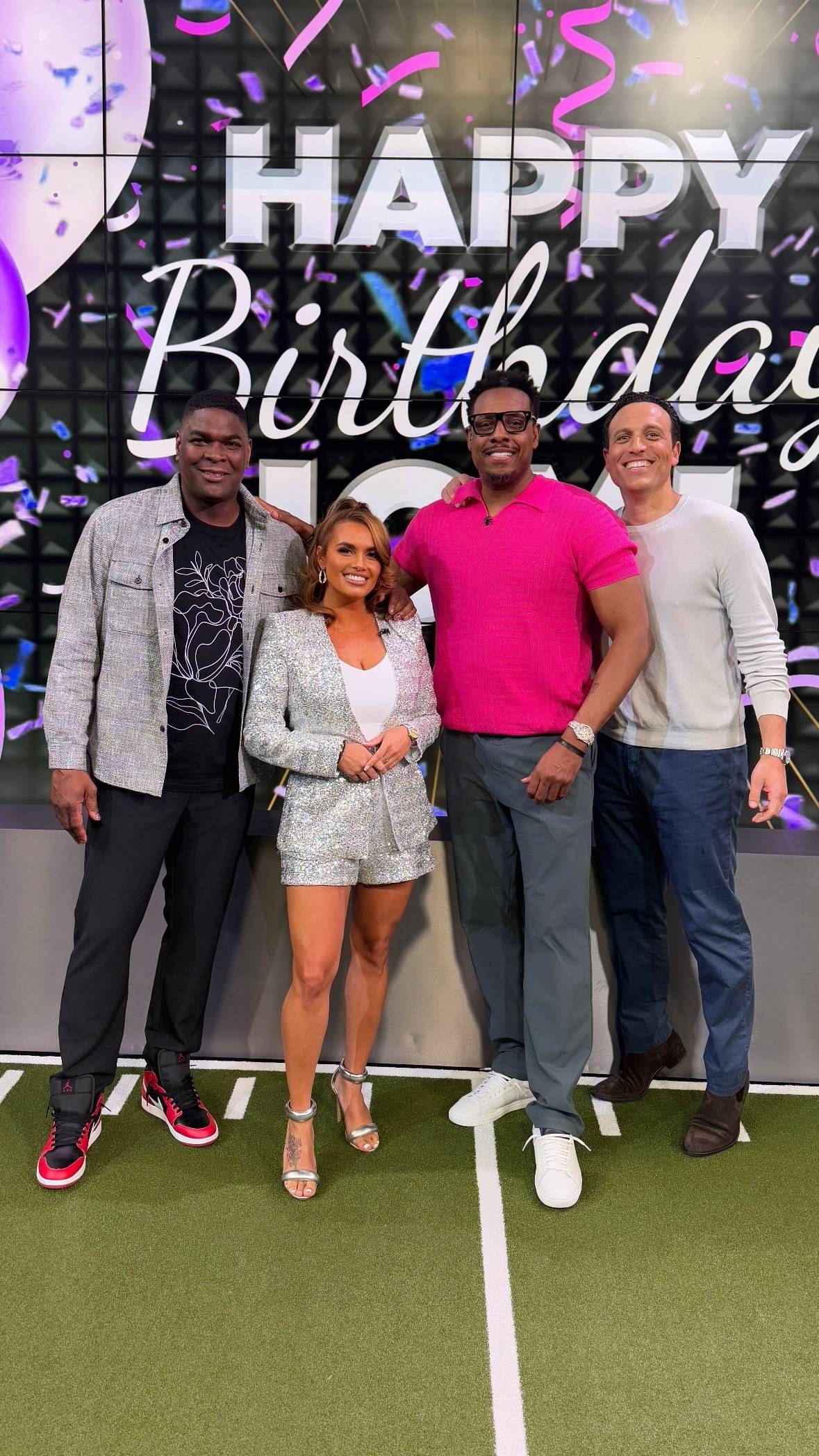 Joy Taylor celebrates birthday in shiny minishorts with custom cake ...