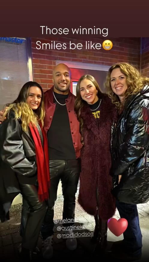 Commanders Austin Ekeler's wife Melanie Wilking rocks giant fur coat ...