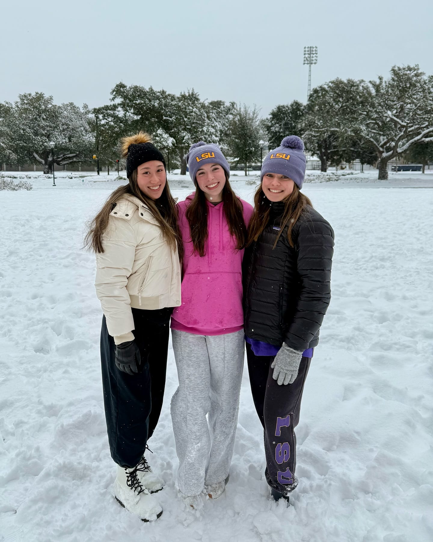 Haleigh Bryant, LSU gymnastics do snow angels, enjoy historic Louisiana ...