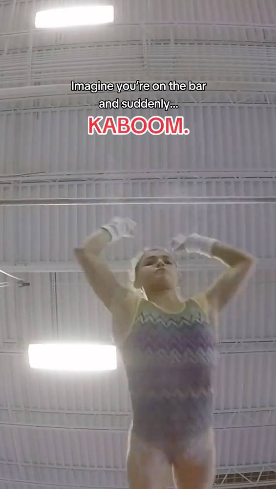 Livvy Dunne's hilarious never-before-seen gymnastics fail gets TikTok ...